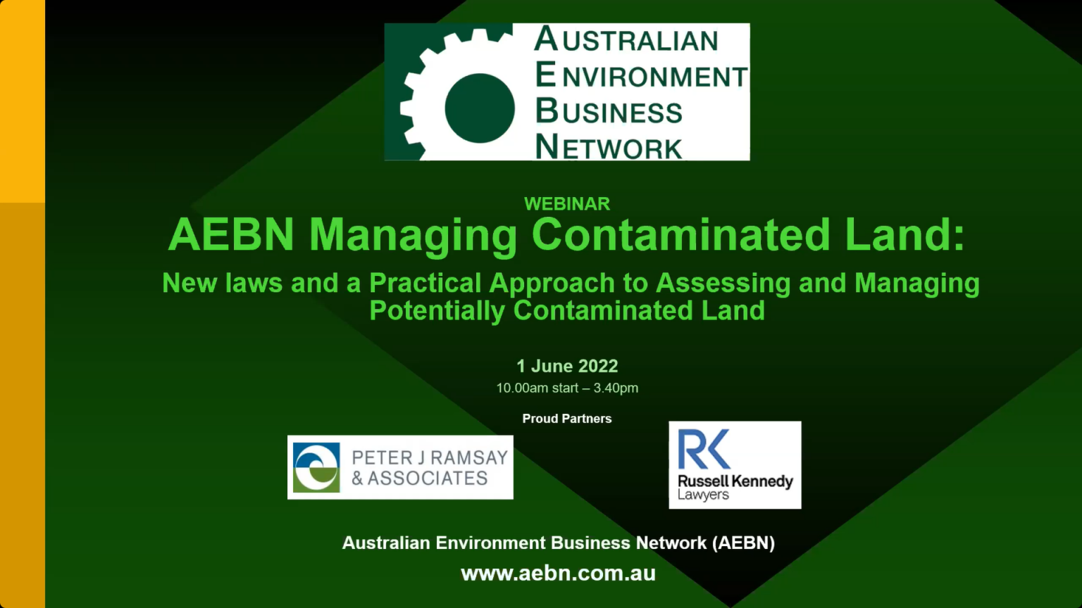 Webinar: 2022 AEBN Managing Contaminated Land Conference – Australian ...