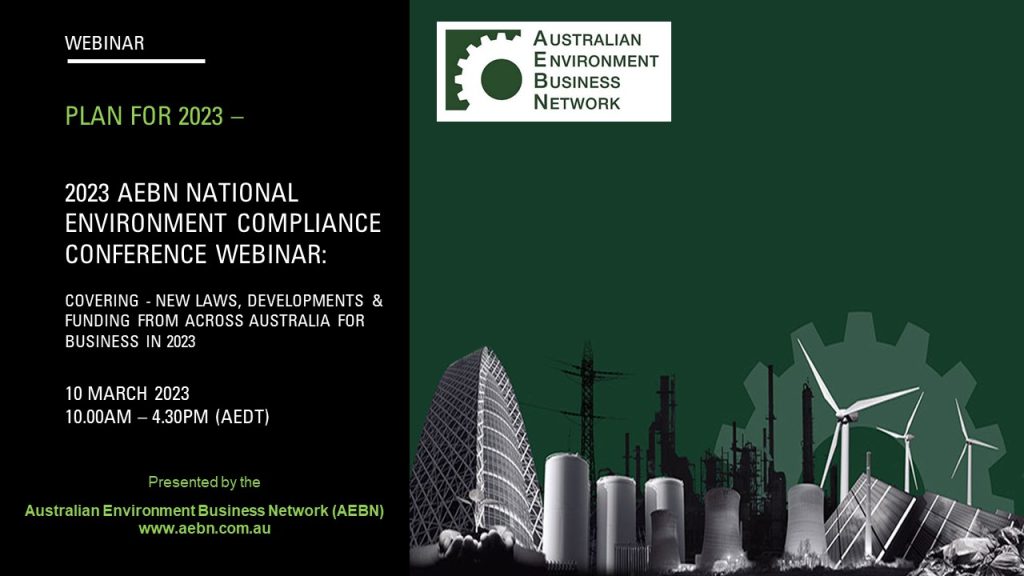Upcoming Events – Australian Environment Business Network (AEBN®)